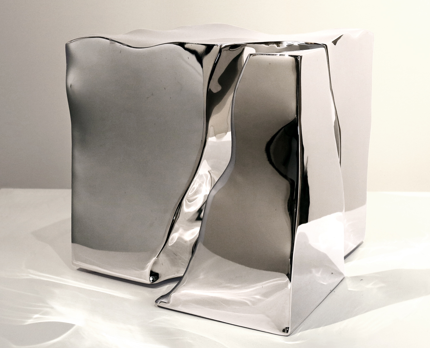 Stainless Cube One-Eighth | JON KRAWCZYK | www.sculpturesite.com